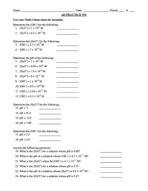 Fillable Online PH PRACTICE WS - PlantLecturescom Fax Email Print - pdfFiller