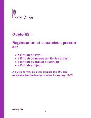Fillable Online Guide S2 Registration of a stateless person as: a ...