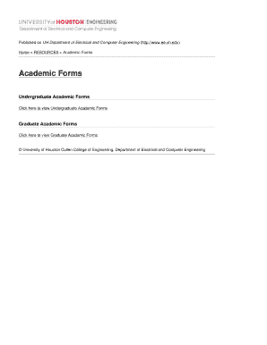 Fillable Online ee uh Academic Forms - UH Department of Electrical and ...