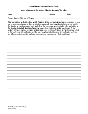 Fillable Online North Montco Technical Career Center Modern Automotive Technology Chapter ...