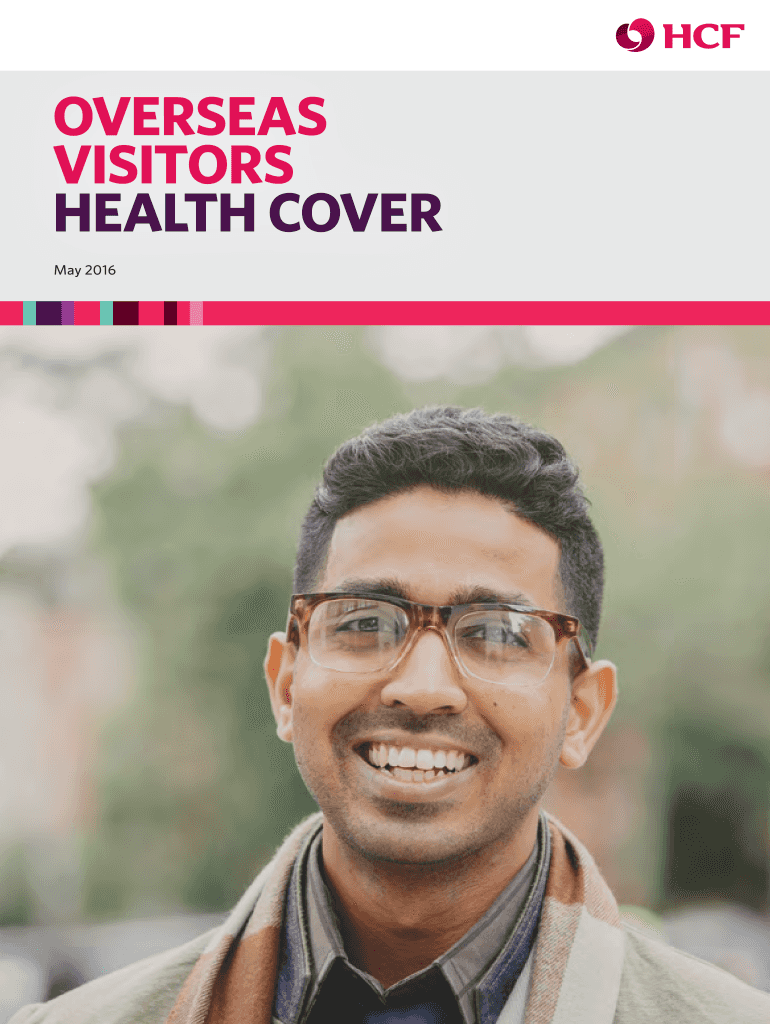Fillable Online hcf com Overseas visitors cover health cover - HCF ...
