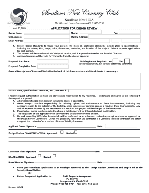 Fillable Online Architectural Review Application - Online Formdoc Fax ...