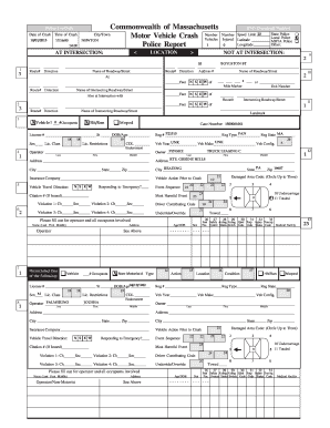 Fillable Online Commonwealth of Massachusetts Number Motor Vehicle ...