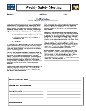 Fillable Online Fall Protection.doc Fax Email Print - pdfFiller