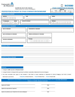 Remplissable En Ligne bio umontreal Document dinformation et formulaire ...