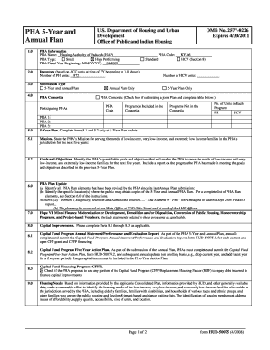 Fillable Online hud 0 PHA Information PHA Name: Housing Authority of ...