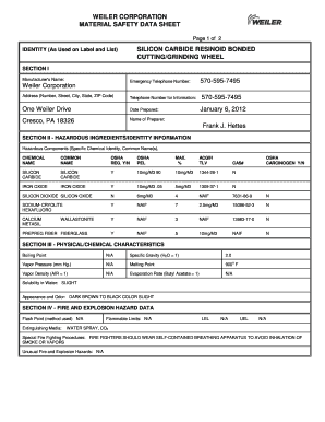 Fillable Online Silicon Carbide Resinoid Bonded Cutting Grinding Wheel ...