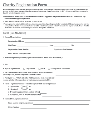 Fillable Online A completed Registration bFormb and Checklist - MassGov ...