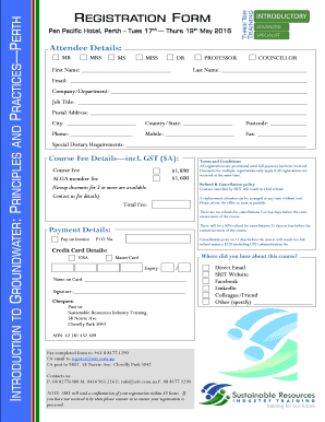 Fillable Online IGPP perth rego - sritcomau Fax Email Print - pdfFiller