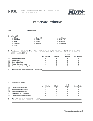 Fillable Online translearning MDT TLN Event Participant Evaluation ...