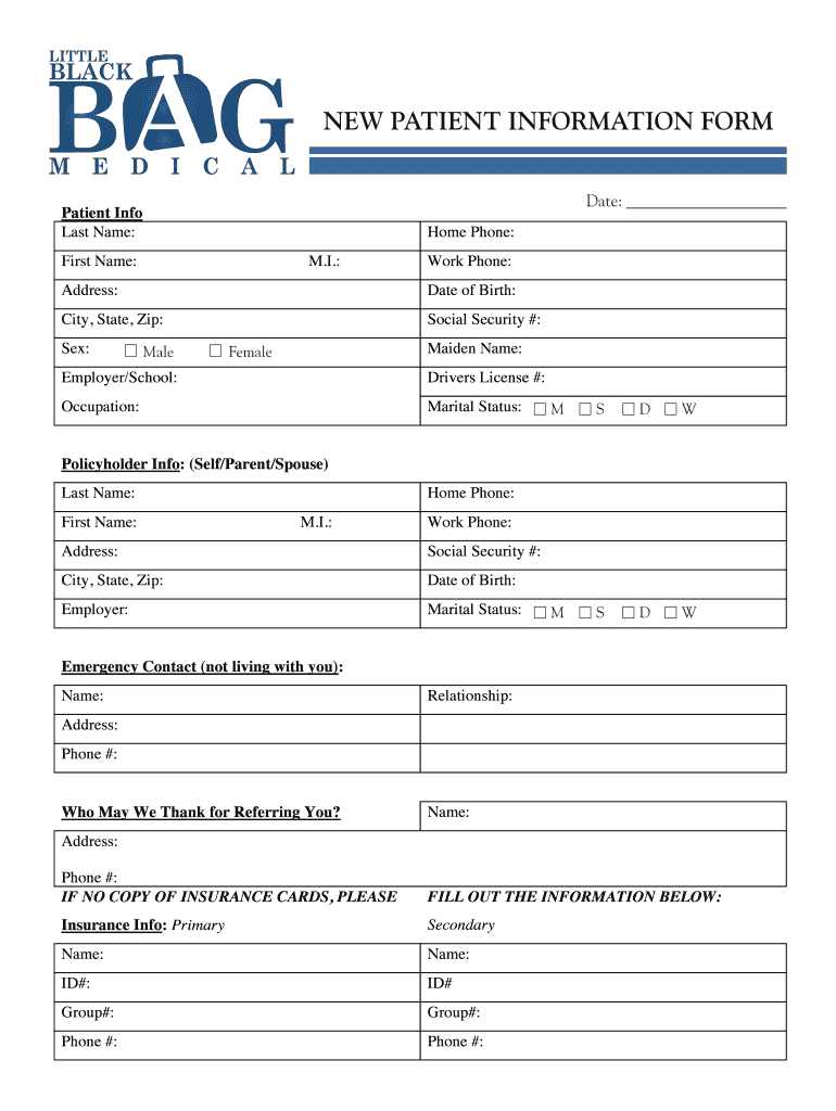 Fillable Online Download bFormsb - Little Black Bag Medical Fax Email ...