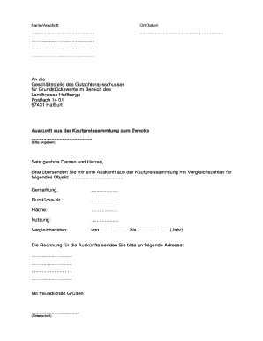 Ausfüllbar Online hassberge 1-Auskunft aus der Kaufpreissammlung - Landkreis Ha berge Fax Email ...