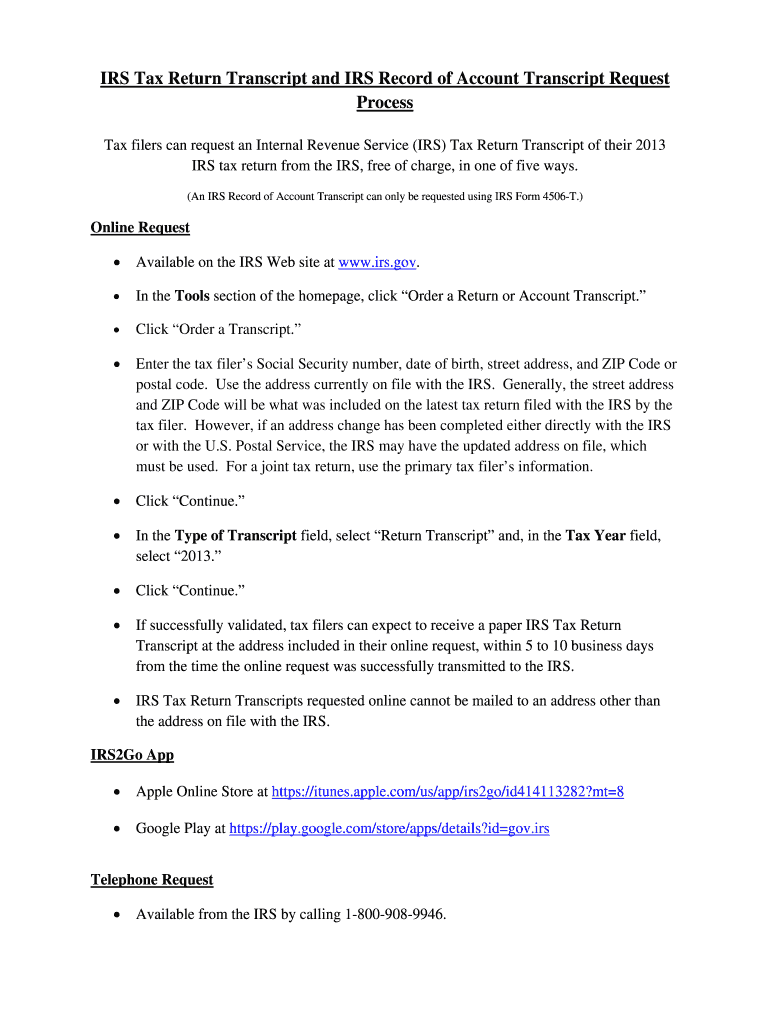 Fillable Online coloradomtn Obtain IRS Tax Transcripts.doc Fax Email ...