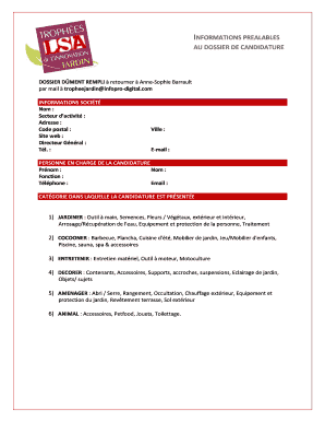 Remplissable En Ligne Trophees LSA - Dossier de candidature et r glement GISI Fax Email Imprimer ...