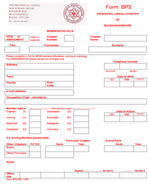 Fillable Online buckspgc BP2 PDF file - Buckinghamshire Provincial Grand Chapter - buckspgc Fax ...