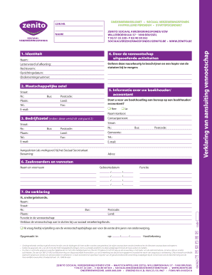 Fillable Online zenito 5 Informatie over uw boekhouder accountant ...