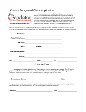 Fillable Online Criminal Background Check Application Fax Email Print ...