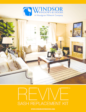 Fillable Online SASH REPLACEMENT KIT - Windsor Windows Fax Email Print ...