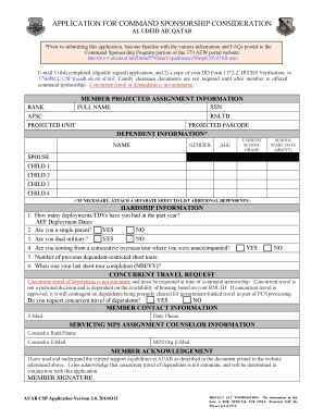 Fillable Online afcent af Official csp application Fax Email Print ...