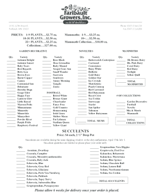 Fillable Online Mum Order Form Complete 2016indd Fax Email Print ...