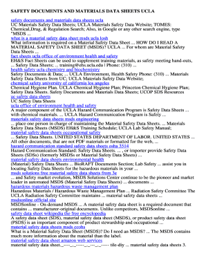 Fillable Online Safety documents and materials data sheets ucla ...