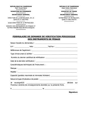 Fillable Online mincommerce gov Formulaire de demande de verification ...