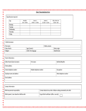 Fillable Online Cherry Trees Application Form rev sept 2014 Fax Email ...