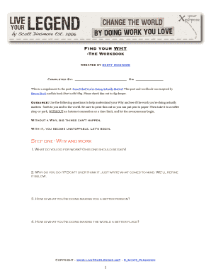 Fillable Online Find your Why Workbook LYL - Live Your Legend Fax Email ...