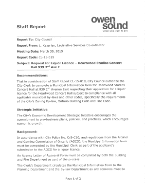 Fillable Online Staff Report where yo want to live Report To: City ...