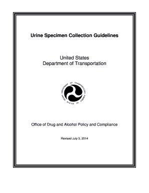 Fillable Online DOT Urine Specimen Collection Guidelines Fax Email ...