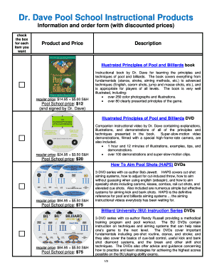 Fillable Online Instructional-product description/pricing/ordering ...