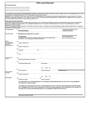 Ausfüllbar Online kroschke SEPA-Lastschriftmandat SEPA ...
