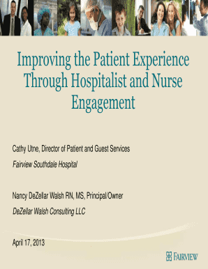 Fillable Online Improving the Patient Experience Through bb - The Beryl ...