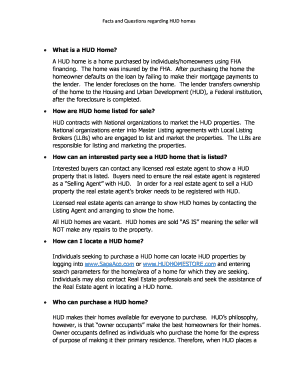 Fillable Online What is a HUD Home Fax Email Print - pdfFiller