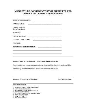 Fillable Online Termination formdoc Fax Email Print - pdfFiller