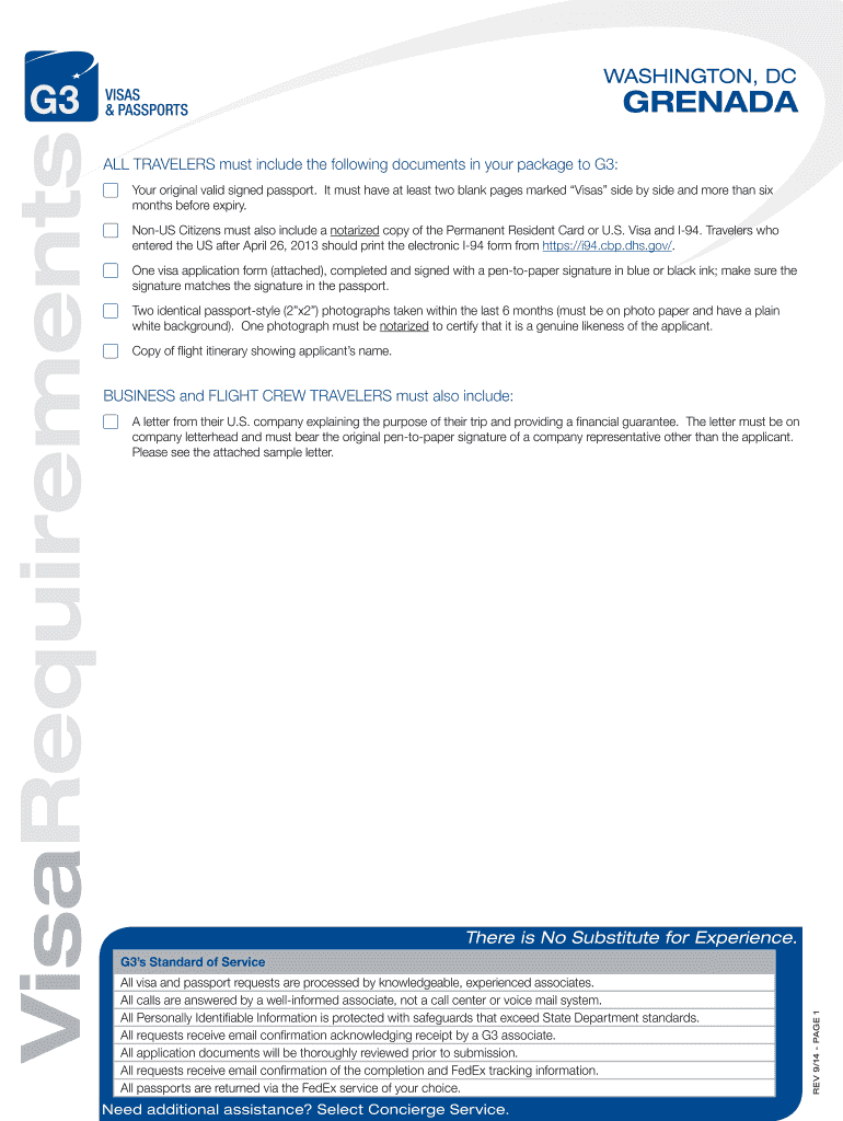 Grenada Visa Application Form - Blank Fillable Template | Fill Out ...