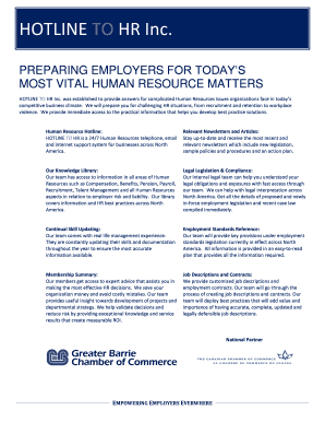 Fillable Online HOTLINE TO HR Inc Fax Email Print - pdfFiller