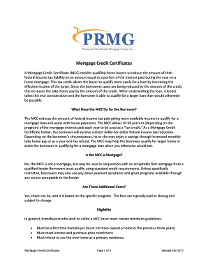 Fillable Online Mortgage Credit Certificates Fax Email Print - pdfFiller