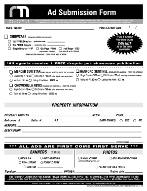 Fillable Online Ad Copy Submission Form - london forms Fax Email Print ...