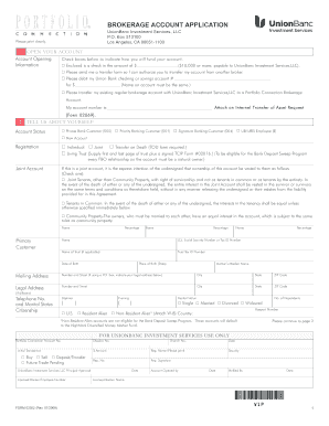 Fillable Online Brokerage Account Application - Union Bank Fax Email ...