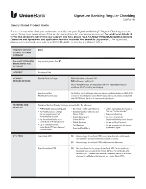 Fillable Online Signature Banking Regular Checking Fax Email Print ...