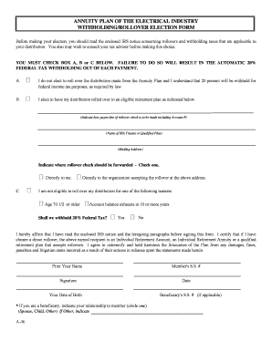 Fillable Online jibei Annuity plan of the electrical industry ...