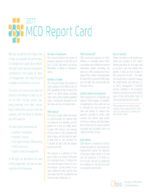 Fillable Online BWC has created the MCO Report Card Fax Email Print ...