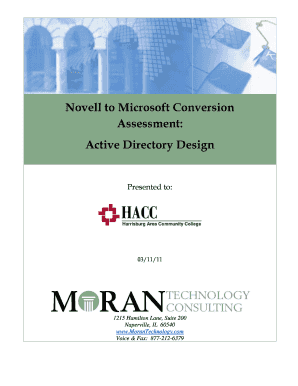 Fillable Online Novell to Microsoft Conversion Fax Email Print - pdfFiller