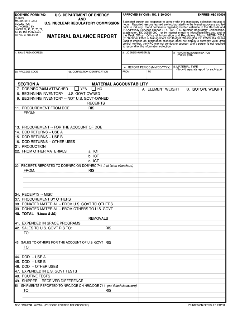 Fillable Online Material Balance Report Fax Email Print - pdfFiller