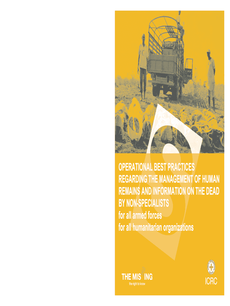 Fillable Online Operational Best Practices Regarding the Management of ...