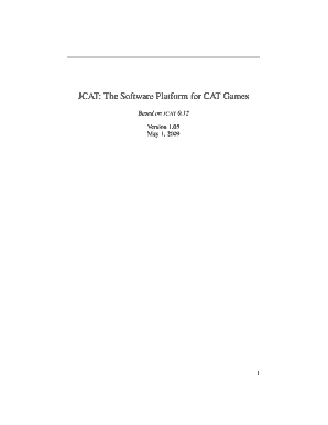 Fillable Online JCAT: The Software Platform for CAT Games - 01. Setting ...