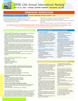 Fillable Online ispor Expenses associated with the submission and ...