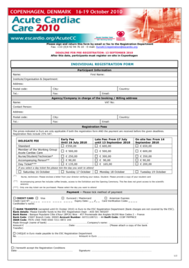 Fillable Online escardio Acute Cardiac Care 2010 - Individual ...