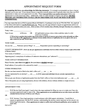 Fillable Online hallcounty APPOINTMENT REQUEST FORM - Hall County, GA ...